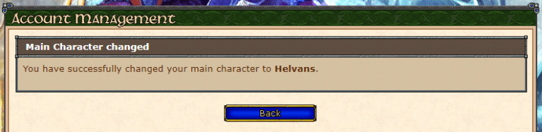 How to change my Main Character - TibiaPedia