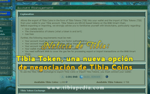 Tibia Token, una nueva opción de negociación de Tibia Coins - TibiaPedia